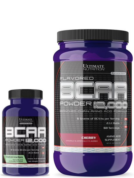 BCAA Ultimate Nutrition Flavored BCAA 12000 Powder 2:1:1 1 x 457 г, 1 x ...
