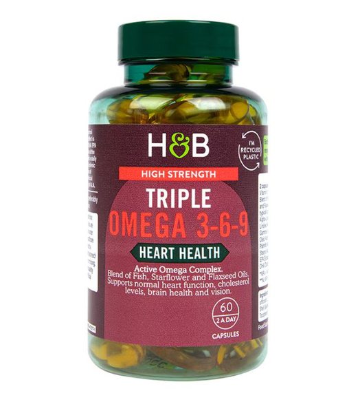 Рыбий жир HB Triple 369 Fish Oil Reinforced Deep-sea Fish Oil, 60 ...