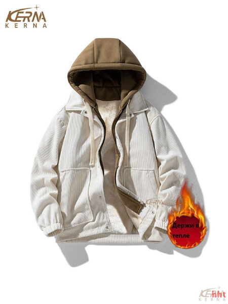 Куртка Мужской, Женский KERNA Кружево белый лацканы Вельвет, Полиэфирное волокно, размер 46 ...