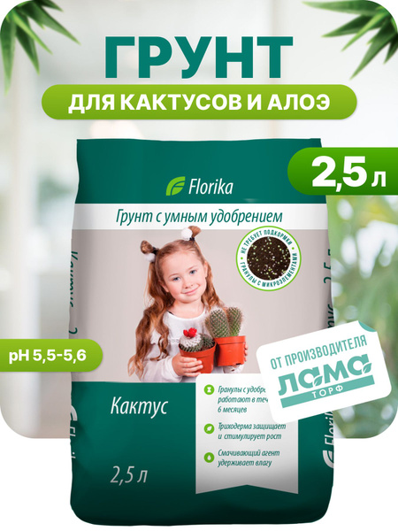 Florika / Грунт для суккулентов и алоэ, кактусов / верховой, с ...