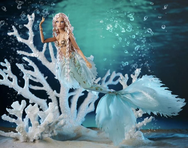 Poppy Parker barbie fashion royalty Violaine Sirene Nu Face Siren ...