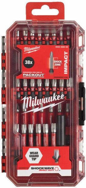 Набор бит Milwaukee SHOCKWAVE 4932492009, 38шт купить на OZON по низкой ...
