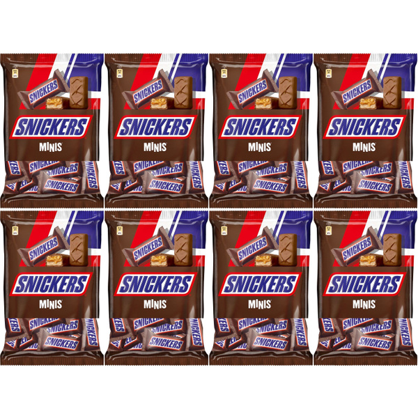 Батончик Snickers Minis шоколадный с арахисом, карамелью и нугой 180 г ...