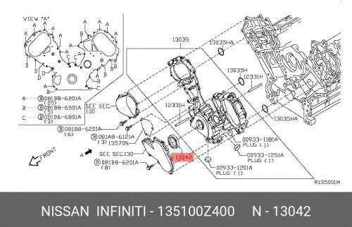 Сальник коленвала NISSAN 135100Z400 купить на OZON по низкой цене ...