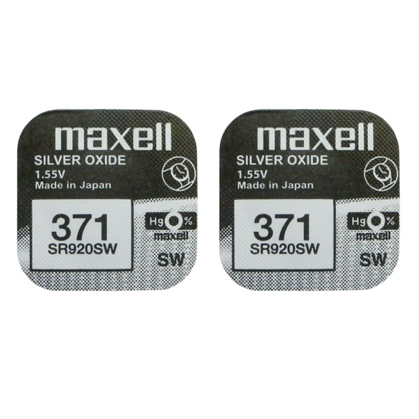 Maxell Батарейка часовая SR920 SW (371), 1 шт в уп, 2 уп купить на OZON ...