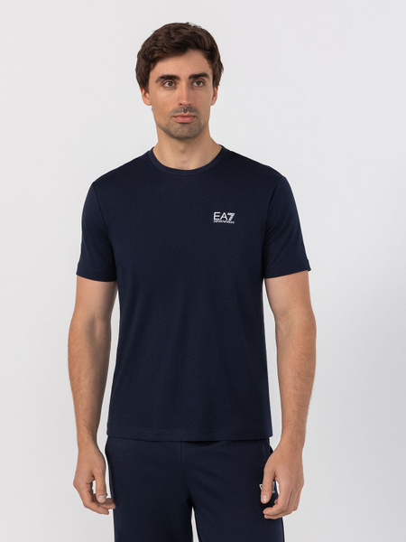 Футболка EA7, размер 52, 54, цвет темно-синий, Хлопок 100% - купить по выгодной цене в интернет ...