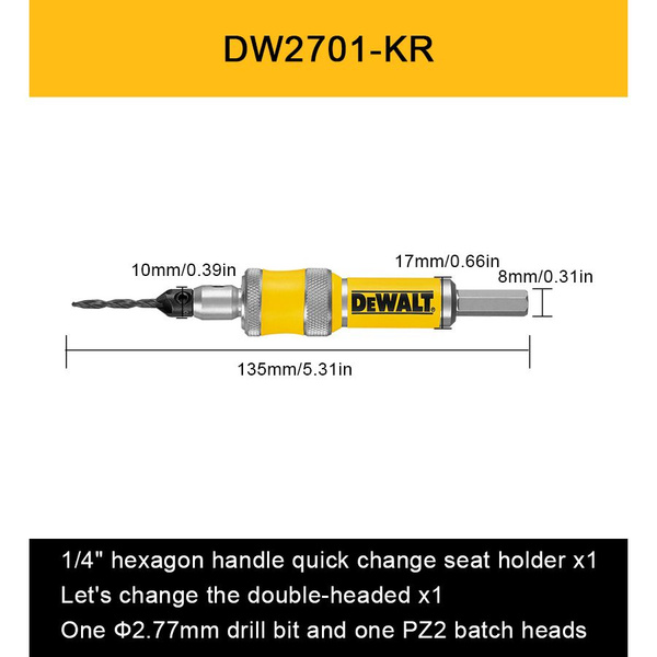 DEWALT, инвертированный драйвер, 2 в 1, драйвер 8mm , DW2701 купить на ...