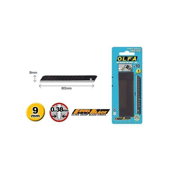 Сегментированные лезвия 13 сегментов 10шт OLFA BLACK MAX 9х80х0,38 мм купить на OZON по низкой ...