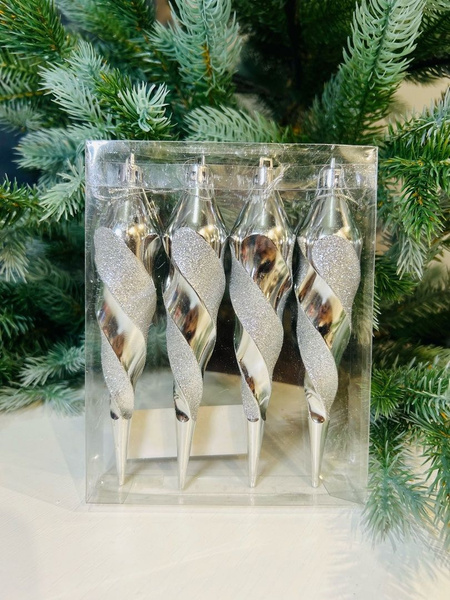 Новогодние украшения сосульки на елку купить c доставкой на OZON по ...