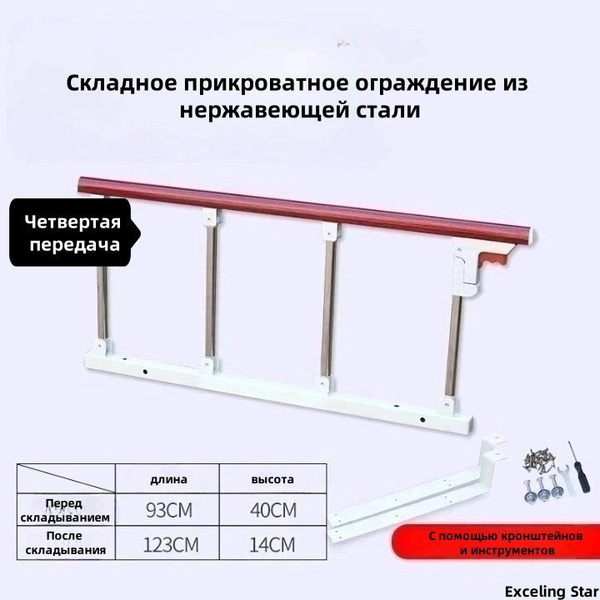 Характеристики Детское прикроватное ограждение с защитой от падения ...