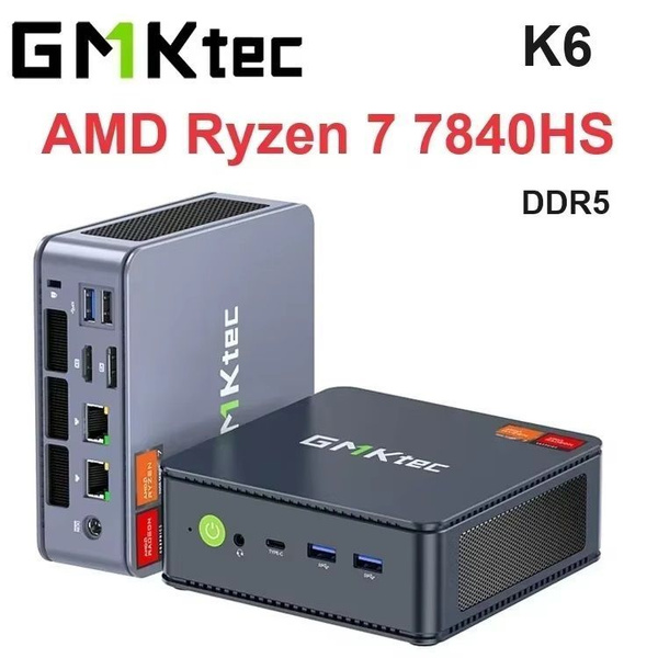 Характеристики GMKtec Мини-ПК K6 R7 7840HS (AMD Ryzen 7 7840HS, RAM 16 ...