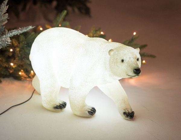 Светящаяся фигура из стекловолокна, 8 холодных белых LED-огней, 54х31 см, уличный, Kaemingk ...