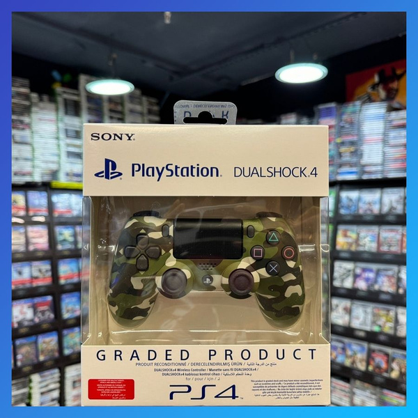 Игровой контроллер Dualshock 4 v.2 Зеленый Камуфляж (Graded) (Оригинал ...