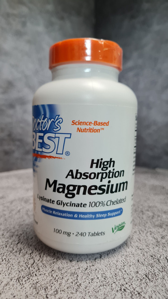 Doctor's Best Magnesium 100 mg 240 таблеток, Доктор Бест 100%-ный ...