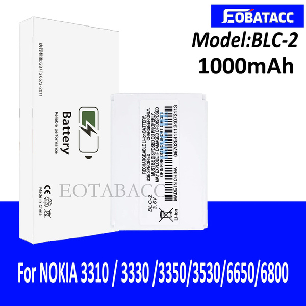 Оригинальный аккумулятор BLC-2 BLC2 800 мАч для Nokia 3310 3330 3410 3315 3510 3530 3686 3685 ...
