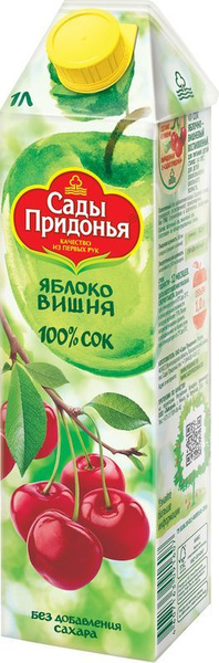 Сок Сады Придонья яблоко-вишня для детского питания 1л купить на OZON ...