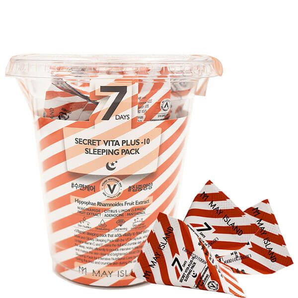 Витаминная ночная маска May Island 7 Days Secret Vita Plus-10 Sleeping Pack 12 шт* 5 гр купить ...