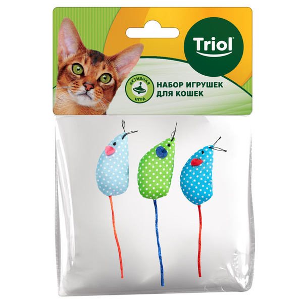 Игрушки для кошек Triol "Активная Игра 23" (3 мыши 5см) купить на OZON ...