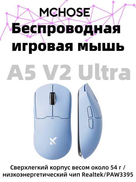 Мышь беспроводная MCHOSE беспроводная A5 , светло-синий,AX5 купить c доставкой на OZON по низкой ...