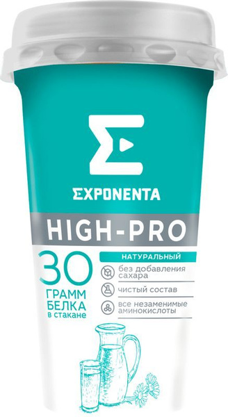 Напиток Exponenta High-Pro натуральный кисломолочный 250г купить на ...