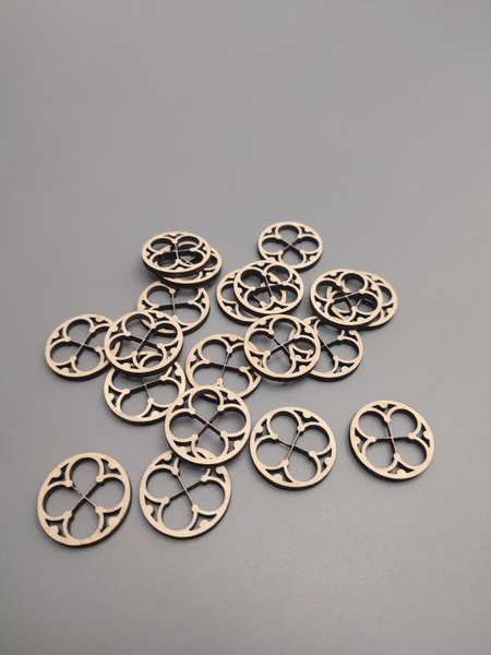 Окошки для творчества круглые, маленькое окошко резное. Набор 15 шт ...