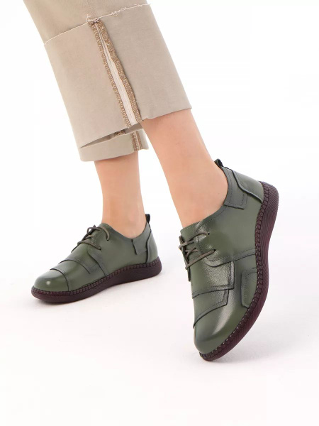 Туфли Женский Covani Натуральная кожа, размер 39 Без каблука 8 слиперы Россия Шнурки ...