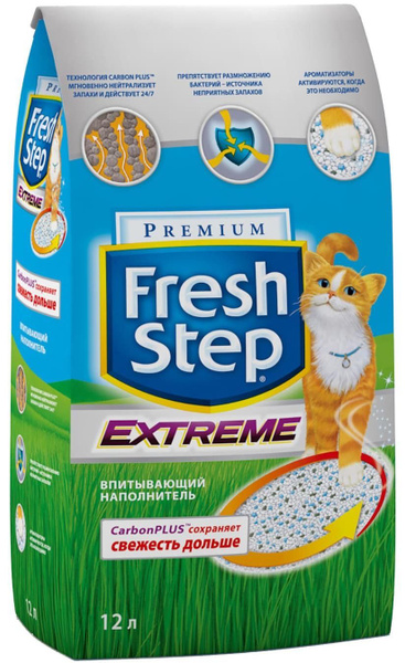 Впитывающий наполнитель Fresh Step Extreme, 12л, 1 шт. Оригинал. США ...