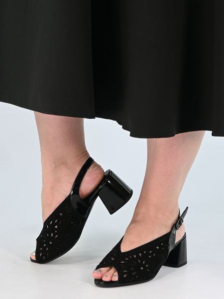 Босоножки Женский Ascalini Стандартный средний (до 9 см) Замша натуральная, размер 40 9 Лето ...