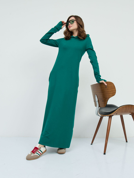 Платье Женский Ailuj темно-зеленый, зеленый платье-толстовка ...