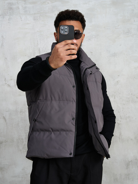 Жилет утепленный Мужской SAMNI серый, размер 54 Полиэстер Холлофайбер ...