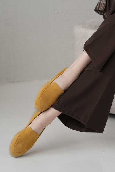 Лоферы Женский Nordman горчичный, размер 39 На любой сезон 5 Без застёжки Россия купить c ...