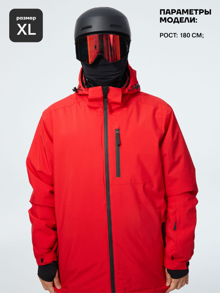 Куртка Мужской, Женский SKIFREE Капюшон, Карманы красный Нейлон, Флис ...