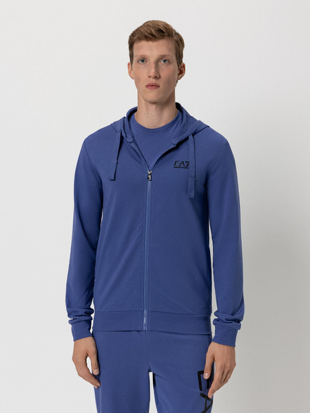 Толстовка Мужской EA7 синий Хлопок, размер 54, 56 Логотип Камбоджа купить c доставкой на OZON по ...