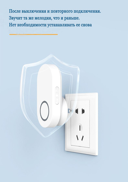 NASHONE Беспроводной звонок 80дБ IP44 купить на OZON по низкой цене ...