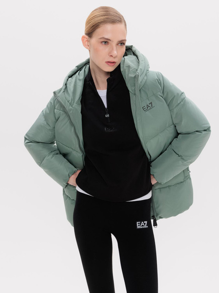 Куртка Женский EA7 темная мята Полиэстер, размер 44, 46 Демисезон Полиэстер Китай купить c ...