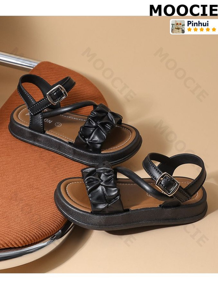 Босоножки Девочки MOOCIE Без каблука, размер 35 Круглый нос, Низкая модель Демисезон Липучки ...