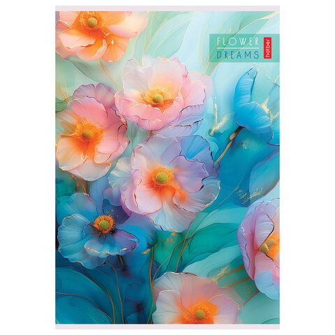 Тетрадь А4 80 л., HATBER скоба, клетка, Soft-touch ламинация, "Цветочные сны" купить на OZON по ...