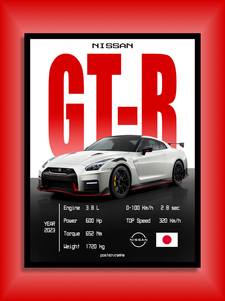 Постер Транспорт Nissan GT-R Nismo, 80 60 купить c доставкой на OZON по низкой цене (1994747859)