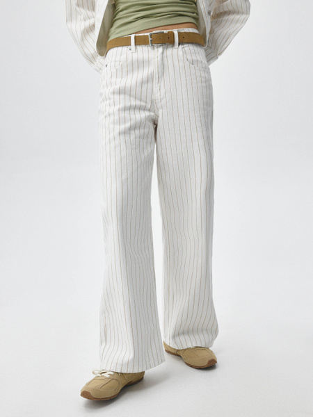 Джинсы Женский SELA ванильный, размер 48 Китай На любой сезон Повседневный купить c доставкой на ...