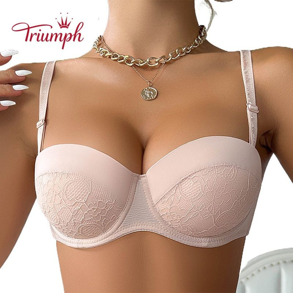 Бюстгальтер Женский TRIUMPH, размер 85B молочный Политекс Повседневный Китай Цветочный купить c ...