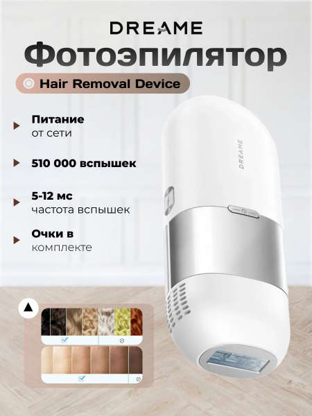Фотоэпилятор Dreame IPL Home Use Hair Removal Device White (D-1186 ...