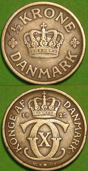 Монета Дания 1/2 кроны 1925 год купить на OZON по низкой цене (2035819307)