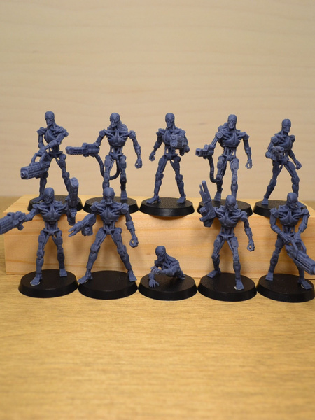 Терминаторы Т-800 (полный набор 10шт), Terminator T-800, миниатюры под ...