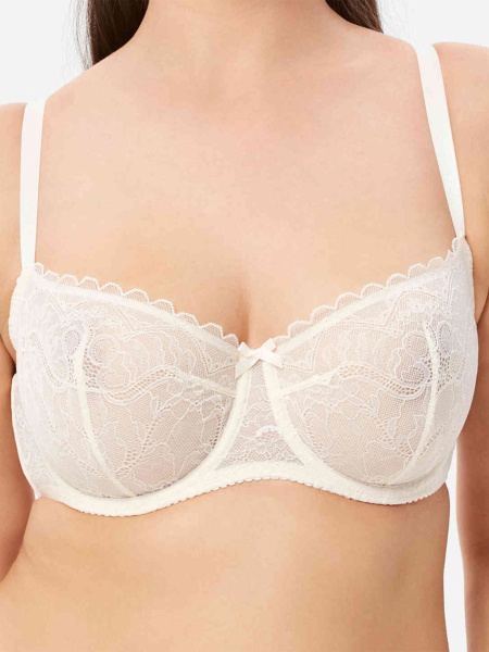 Бюстгальтер Женский Milavitsa балконет, размер 85E пастельно-розовый Полиамид, Эластан ...