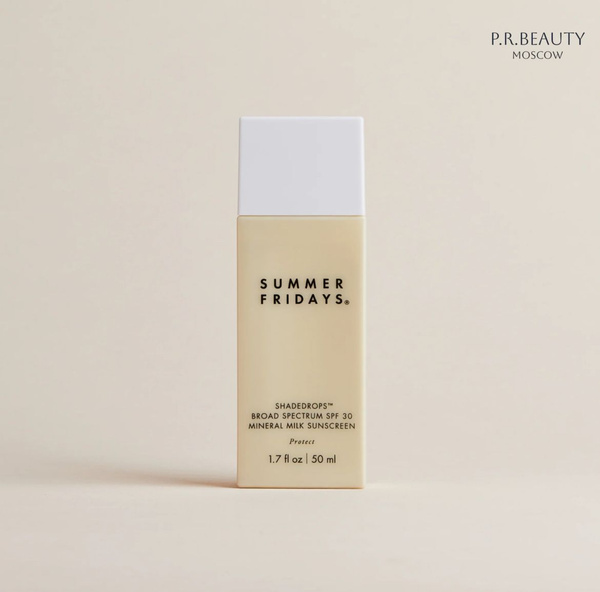Summer Fridays ShadeDrops Broad Spectrum SPF 30 Mineral Milk Sunscreen ...