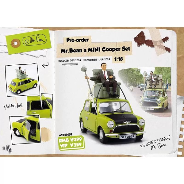 Машинка модель Tiny 1/18 Mini Cooper Mr. Bean Guba people, my car, BMW ...