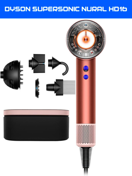 Фен Dyson HD16 Supersonic Nural diffuser, Presentation case Strawberry ...