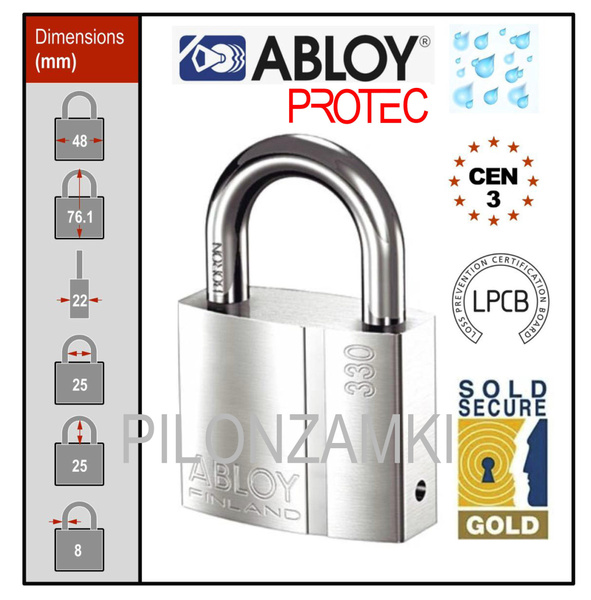 ABLOY PL330/25 N (PROTEC) Навесной замок с дужкой 25 мм купить на OZON по низкой цене (2201999897)