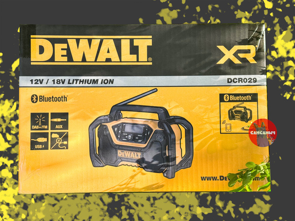 Аккумуляторная портативная аудиосистема (радио) DEWALT DCR029, 12/18 В ...