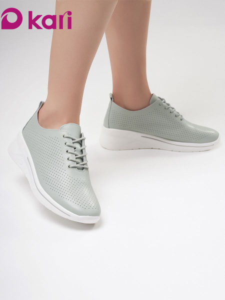 Полуботинки Женский Kari хаки, размер 40 Лето G Шнурки Платформа купить c доставкой на OZON по ...